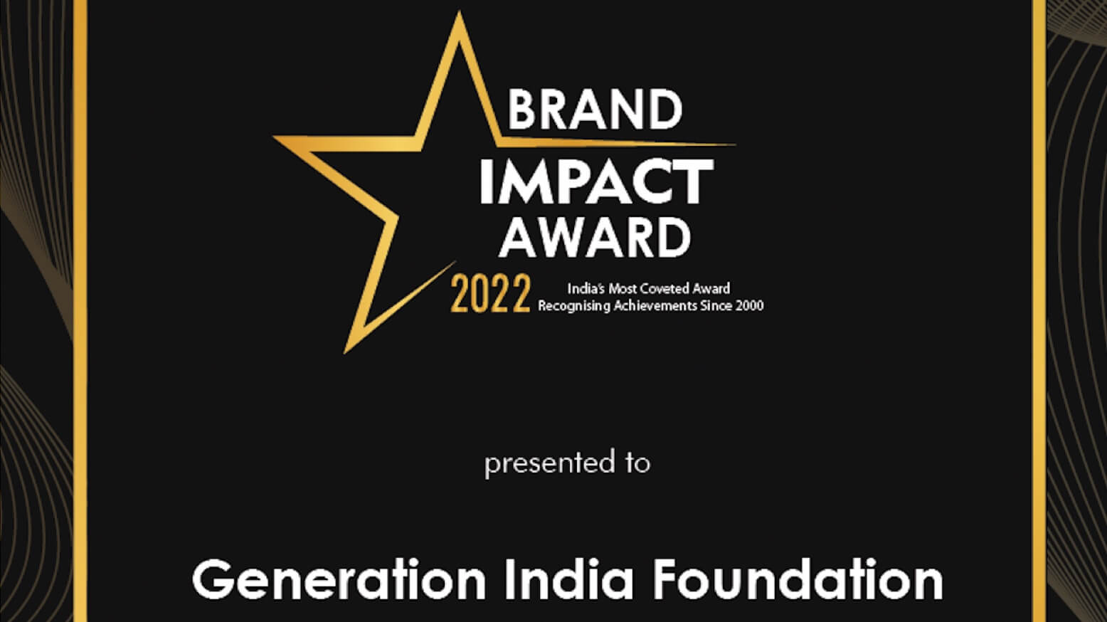 Generation India receives Brand Impact Award 2022 | Generation India